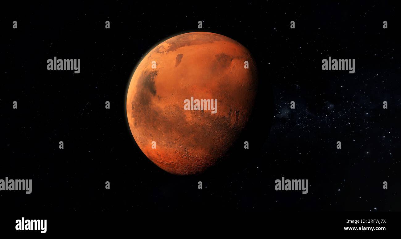 Red planet Mars in space Stock Photo - Alamy