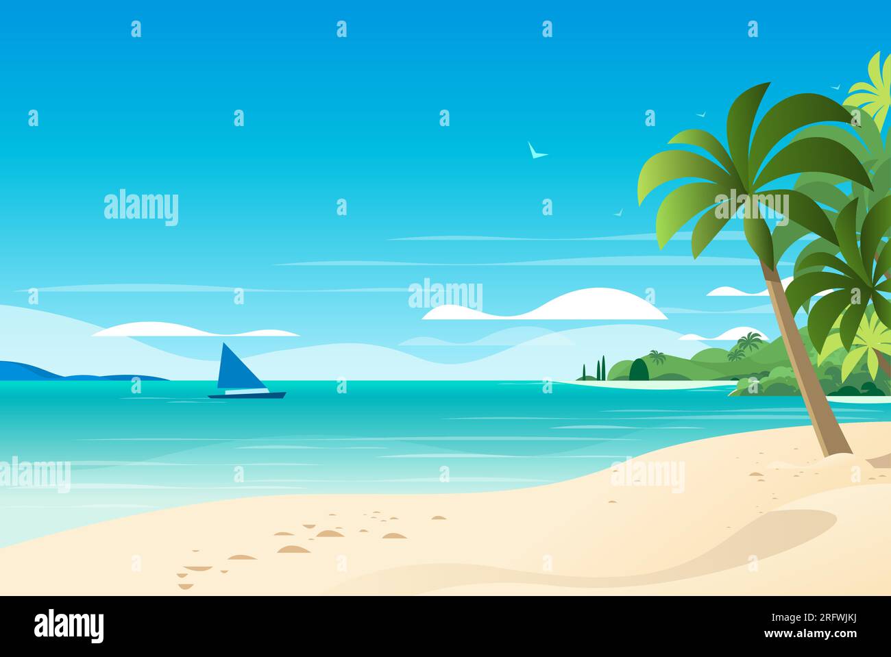 empty tropical beach seaside view sea vacation destination ocean ...