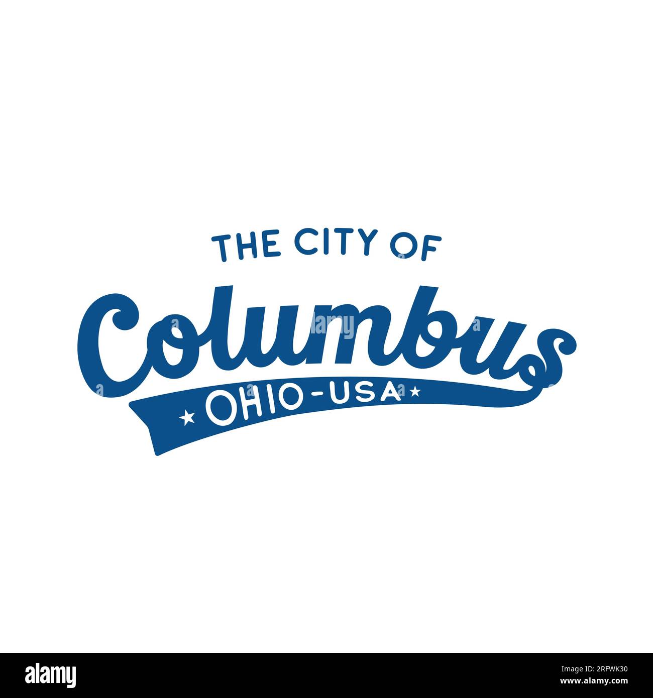 Columbus, Ohio, USA lettering design. Columbus typography design ...