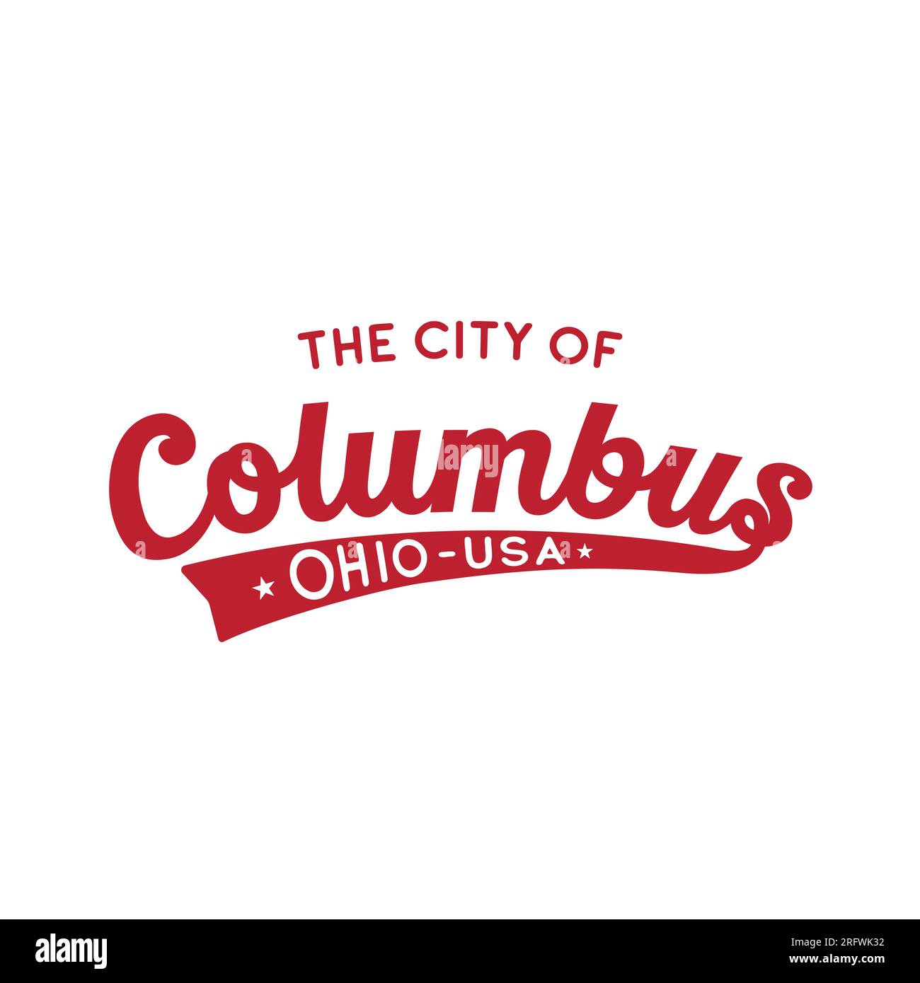 Columbus, Ohio, USA lettering design. Columbus typography design ...