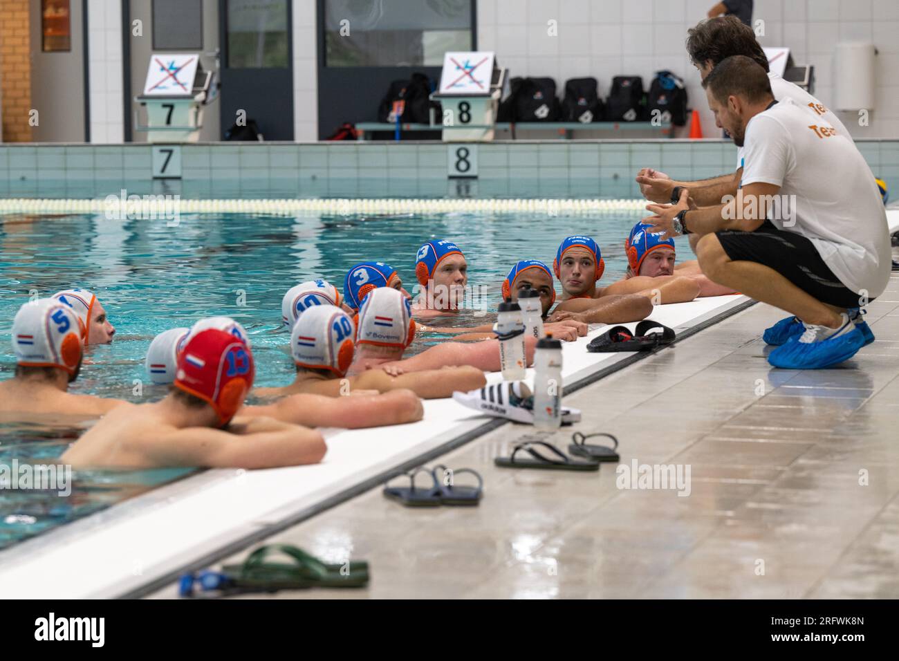 KATWIJK, NETHERLANDS - AUGUST 5: Coach Harry Van der Meer of the ...