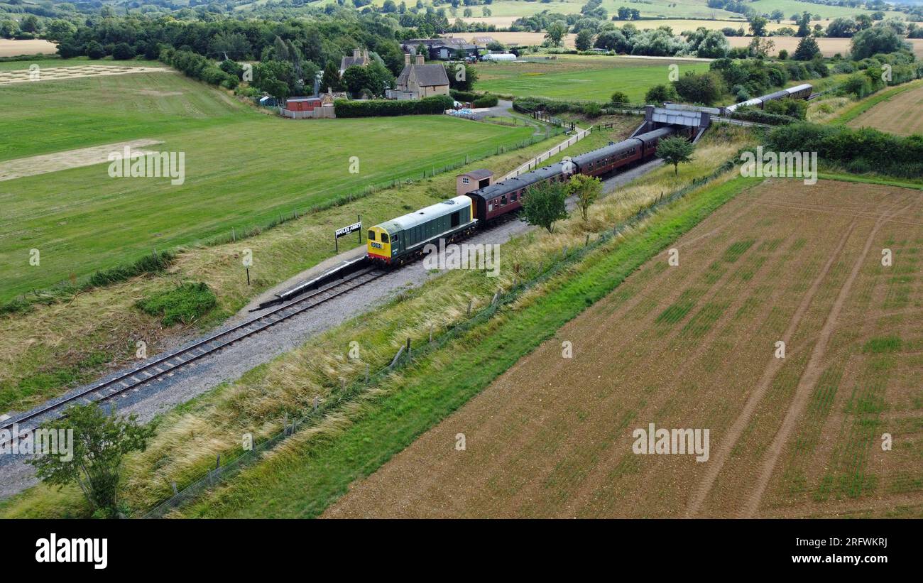 Ex BR Class 20 diesel loco 20137 with a heritage railway train at ...