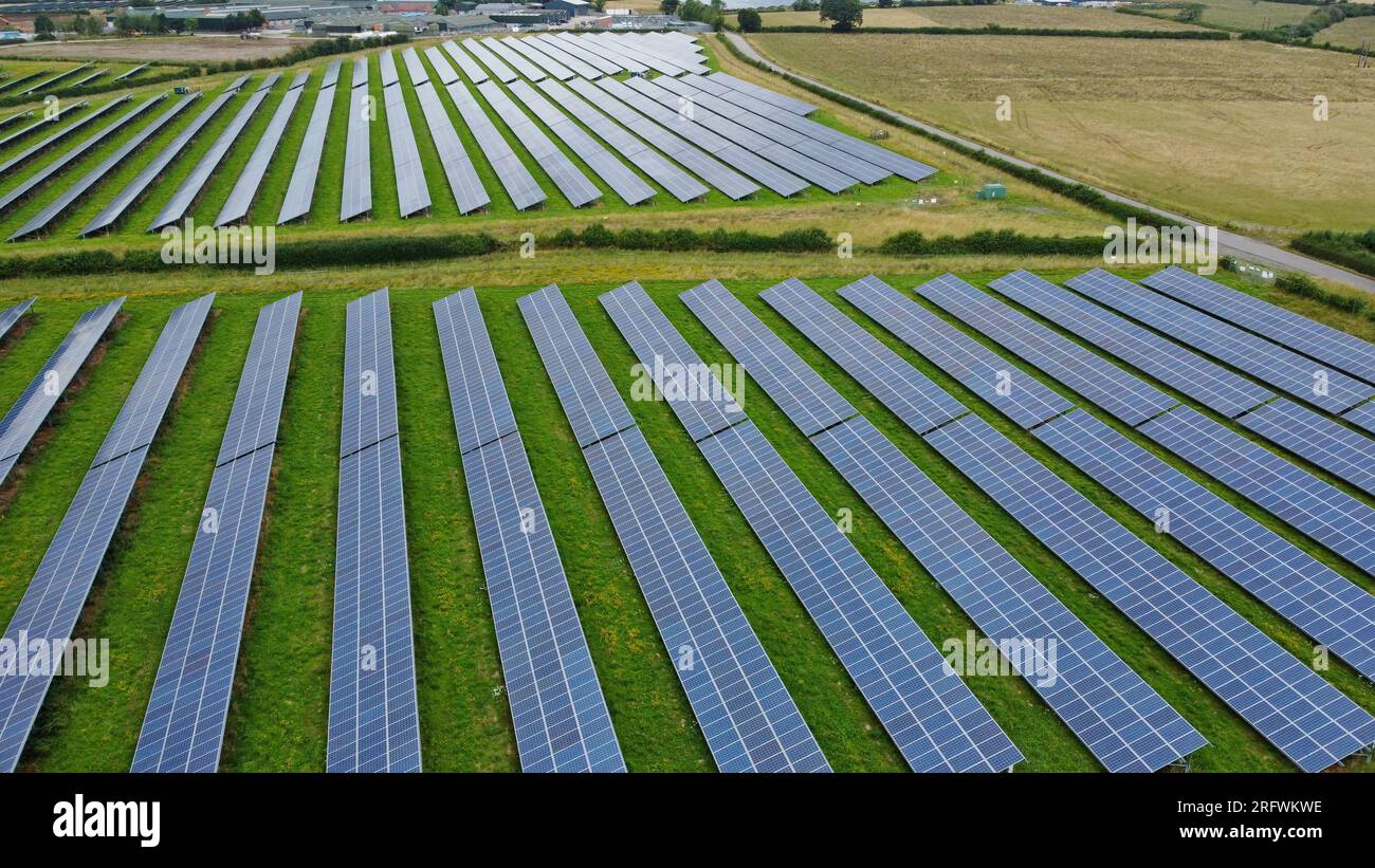 Heart of England Community Energy solar farm and wildflower meadows, a ...