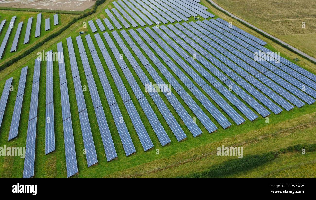Heart of England Community Energy solar farm and wildflower meadows, a ...