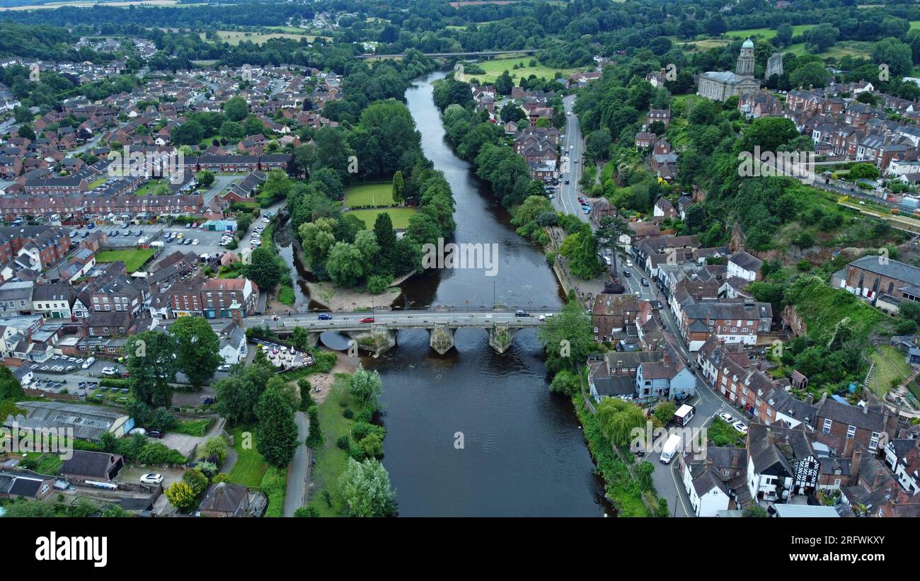 Aerial view of river severn shropshire hi-res stock photography and ...
