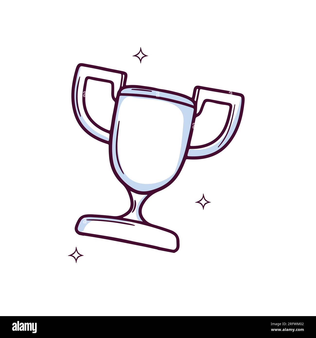 Hand Drawn Trophy icon. winner trophy. Doodle sketch Vector ...