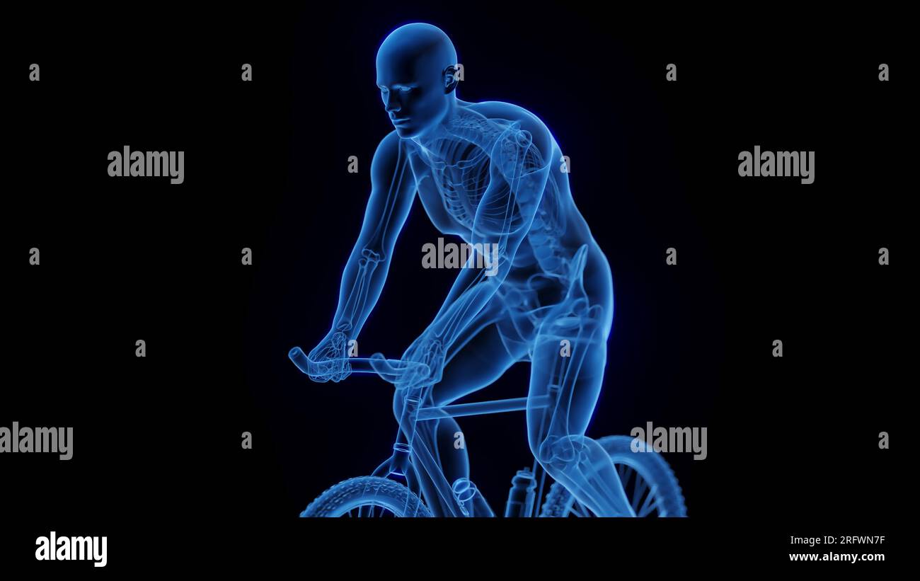 Man cycling, illustration Stock Photo - Alamy