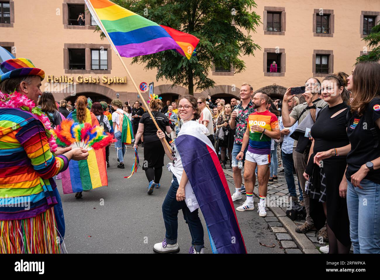 Nuremberg, Germany - August 5, 2023: Nuremberg Pride Parade 2023 Stock ...