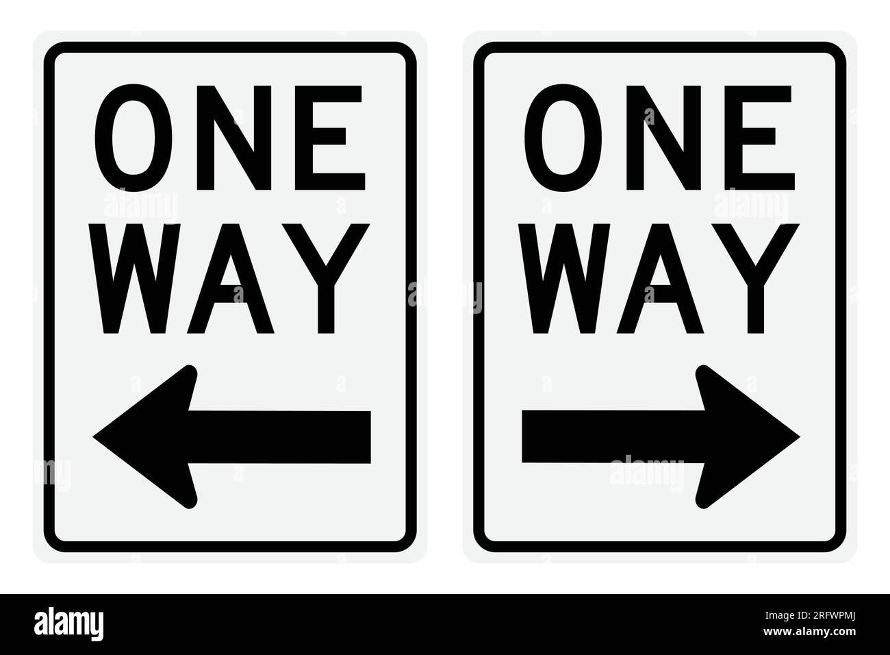 One Way Signs. Vector and Illustrations Stock Vector Image & Art - Alamy