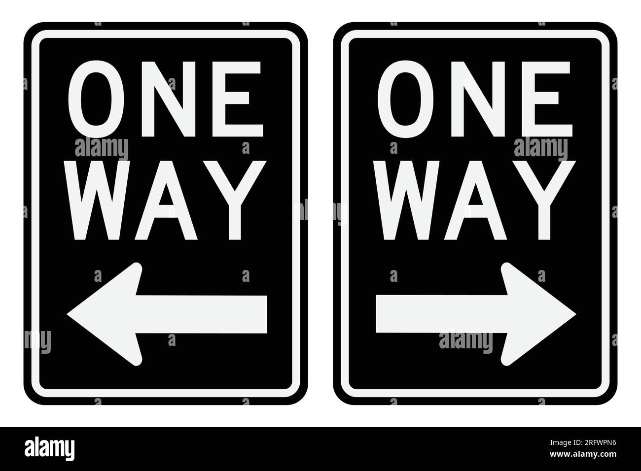 One Way Signs. Vector and Illustrations Stock Vector Image & Art - Alamy