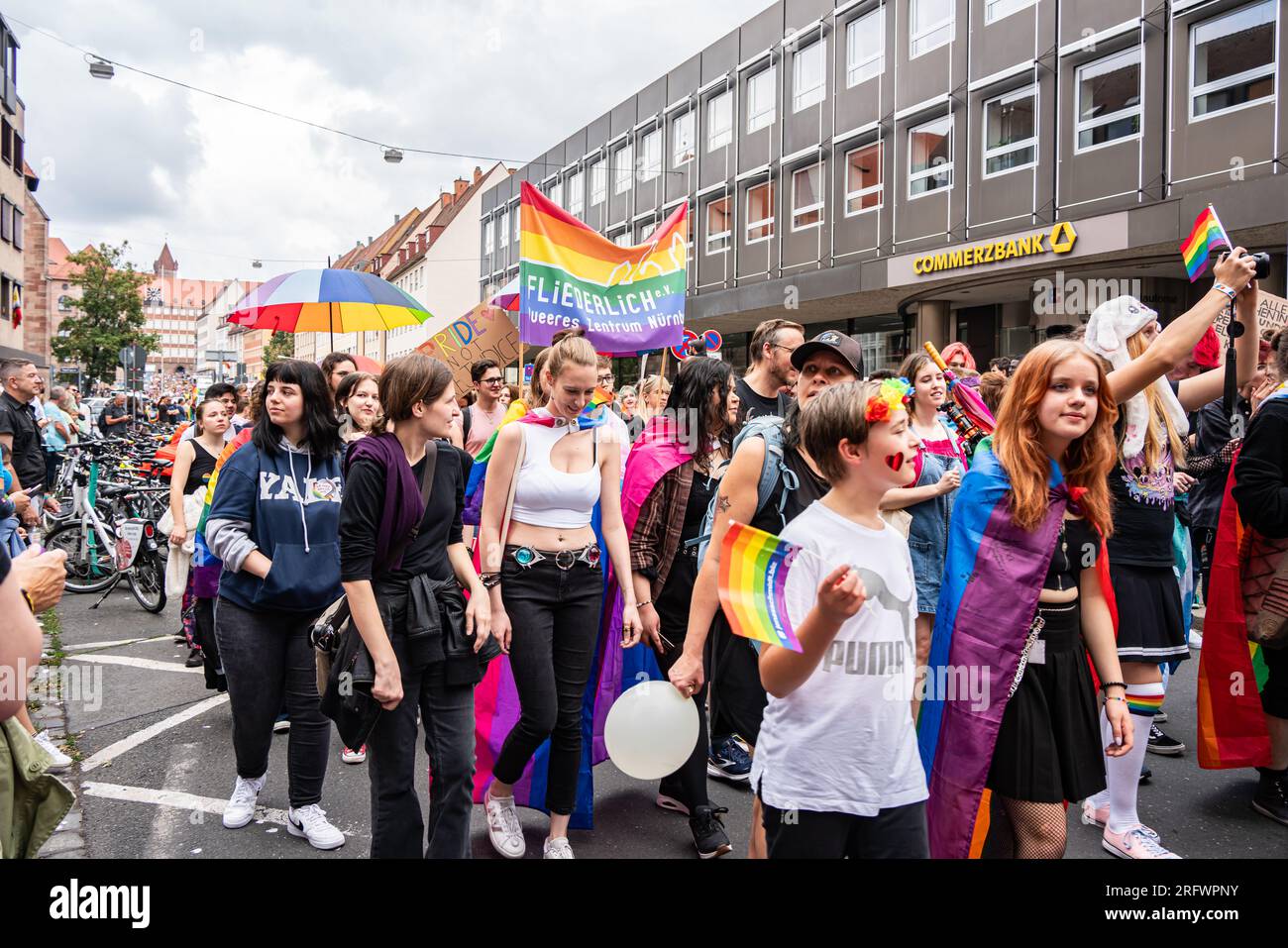 Nuremberg, Germany - August 5, 2023: Nuremberg Pride Parade 2023 Stock Photo - Alamy