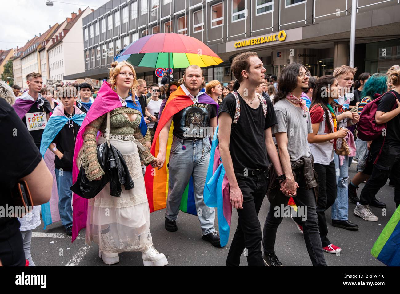 Nuremberg, Germany - August 5, 2023: Nuremberg Pride Parade 2023 Stock ...
