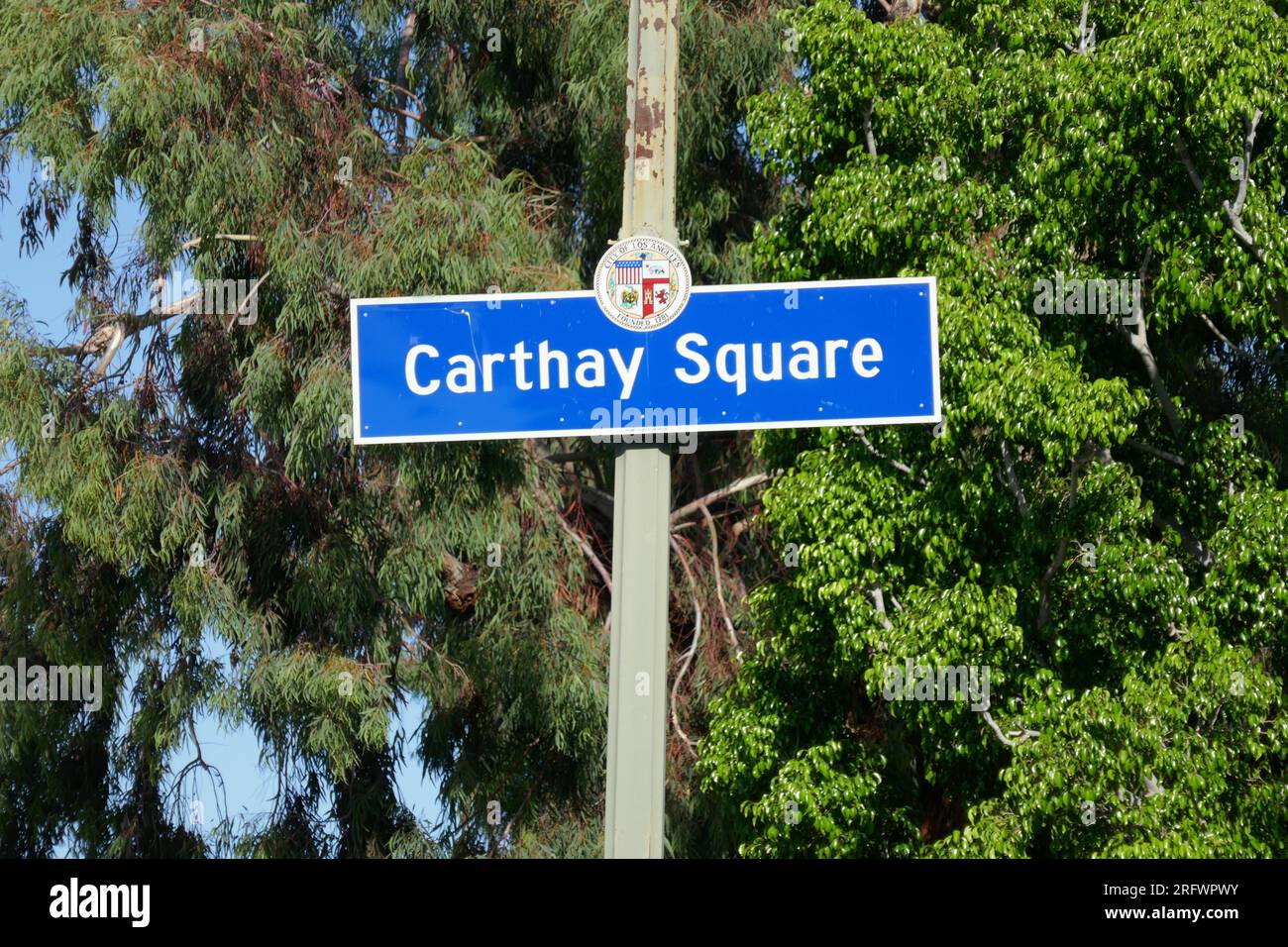 Los Angeles, California, USA 5th August 2023 Carthay Square Sign on ...
