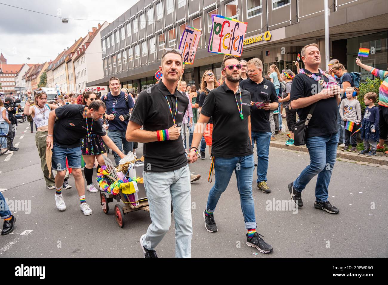 Nuremberg, Germany - August 5, 2023: Nuremberg Pride Parade 2023 Stock ...