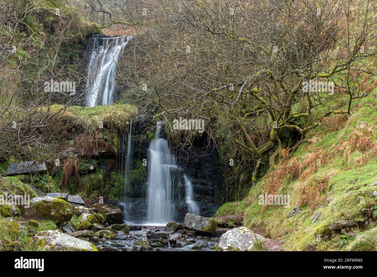 Waterfalls at Blaen y Glyn Torpantau in the Central Brecon Beacons now ...