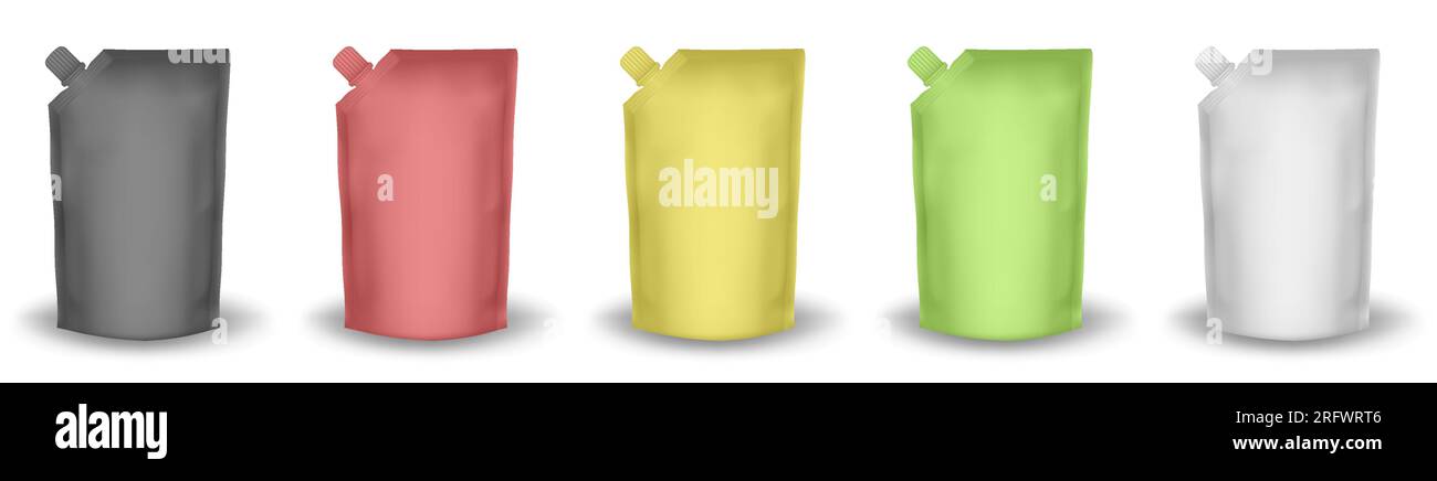Drink pouches Stock Vector Images - Alamy