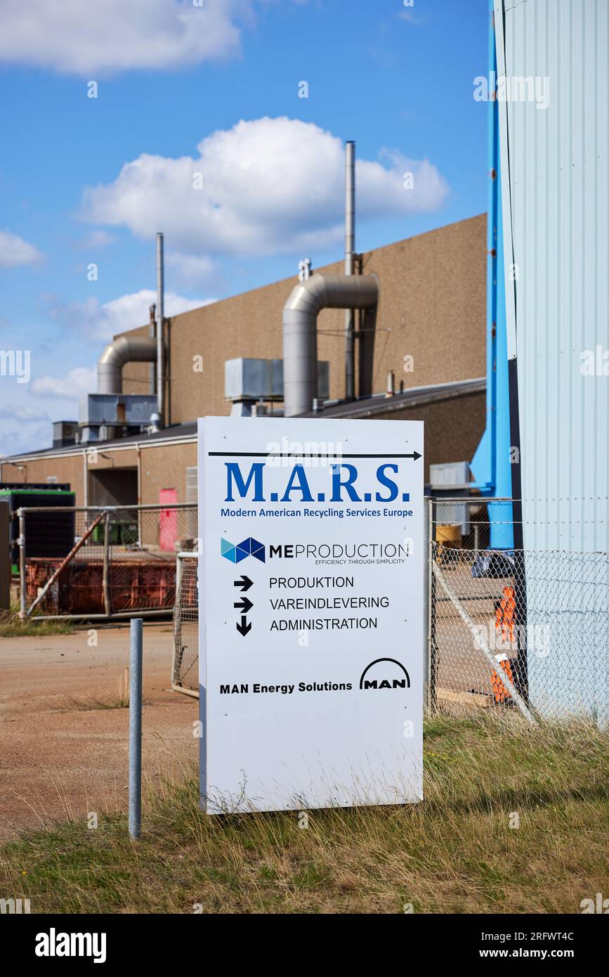 M.A.R.S., Modern American Recycling Services, sign; Frederikshavn ...