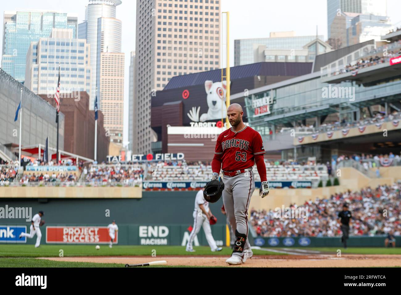 Arizona Diamondbacks first baseman Christian Walker (53) reacts after ...