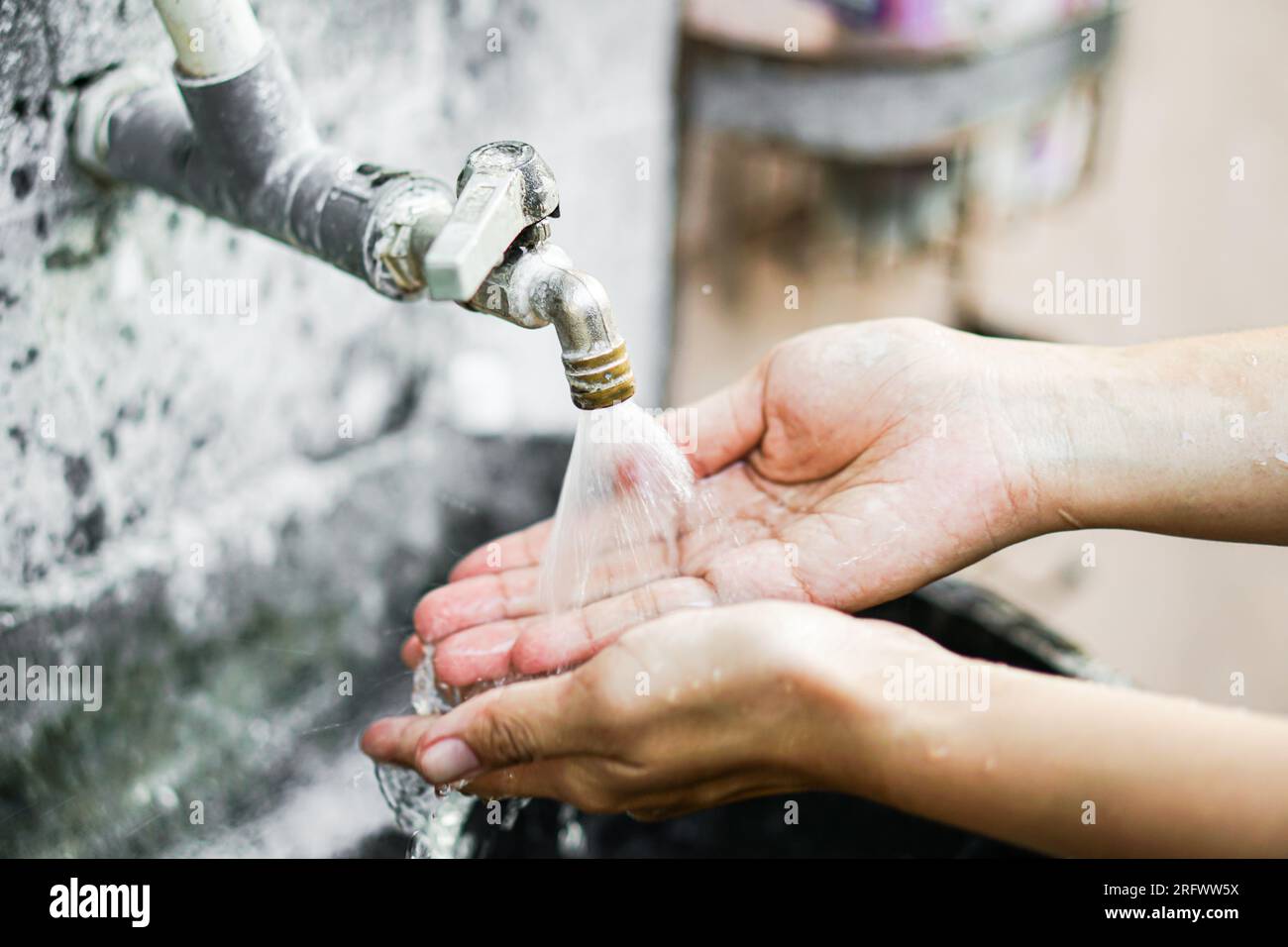Hygiene. Cleaning Hands. Washing hands Stock Photo - Alamy