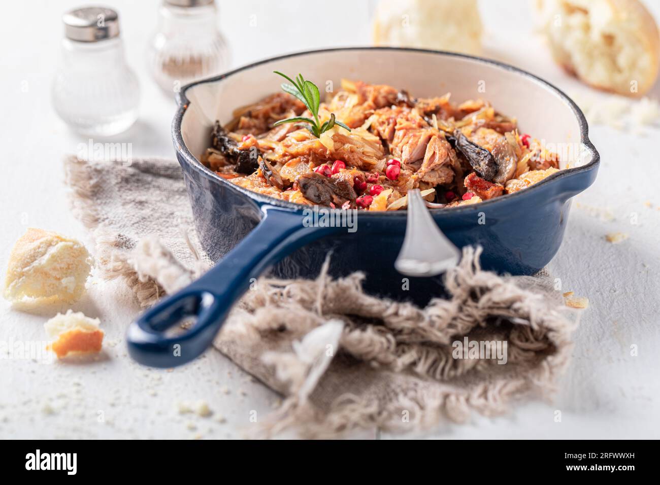 Hot and spicy stew as a traditional Polish dish. Bigos is traditional ...