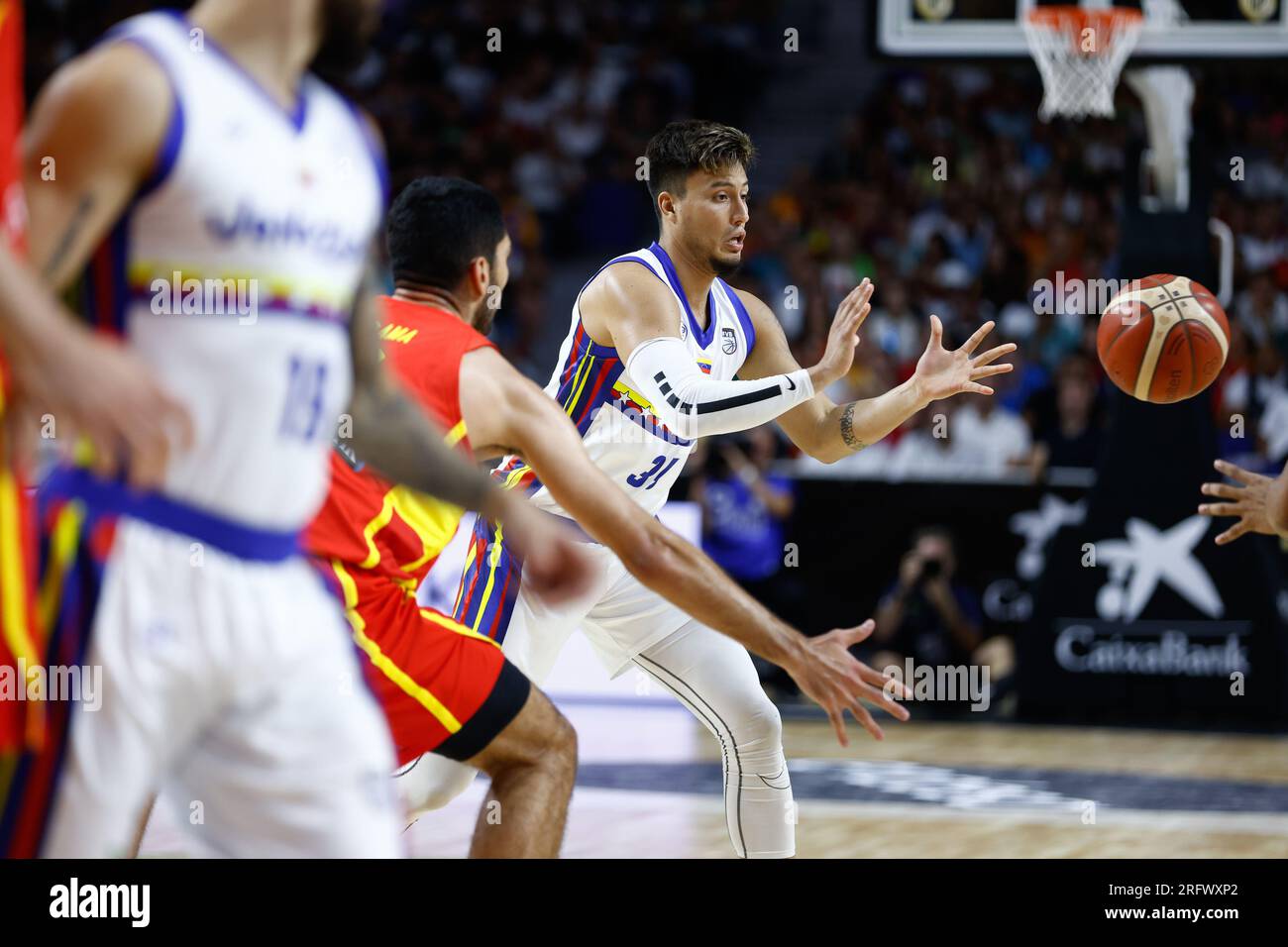 Jose Materan of Venezuela during the international basketball friendly ...