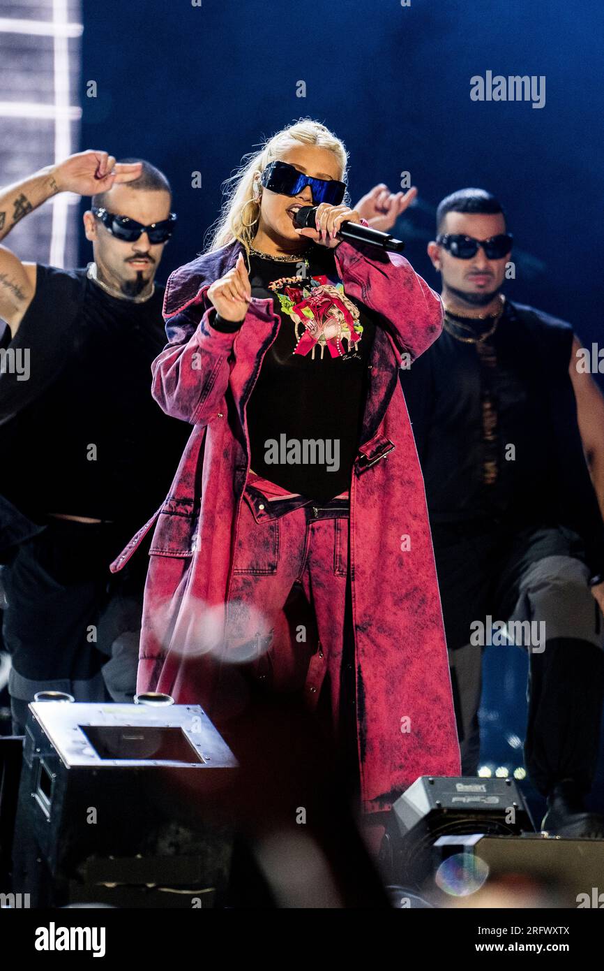 Denmark christina aguilera in concert hi-res stock photography and ...