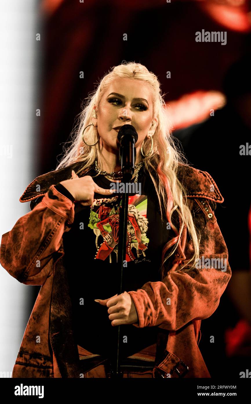 Skanderborg, Denmark. 05th Aug, 2023. The American singer and ...