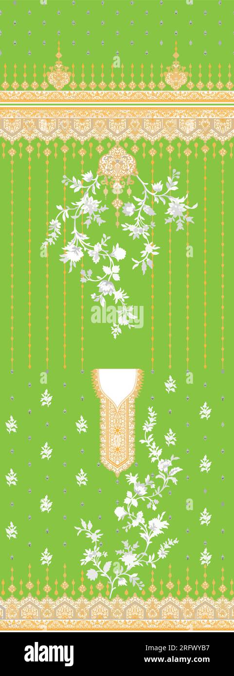 Watercolor green leaves seamless pattern illustration. Abstract watercolor paper textured spring ...