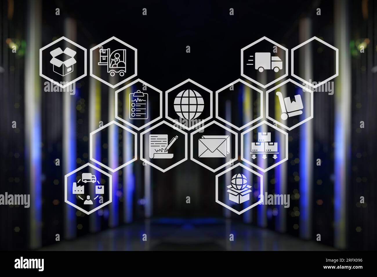 Logistic management concept. The complex process of planning ...