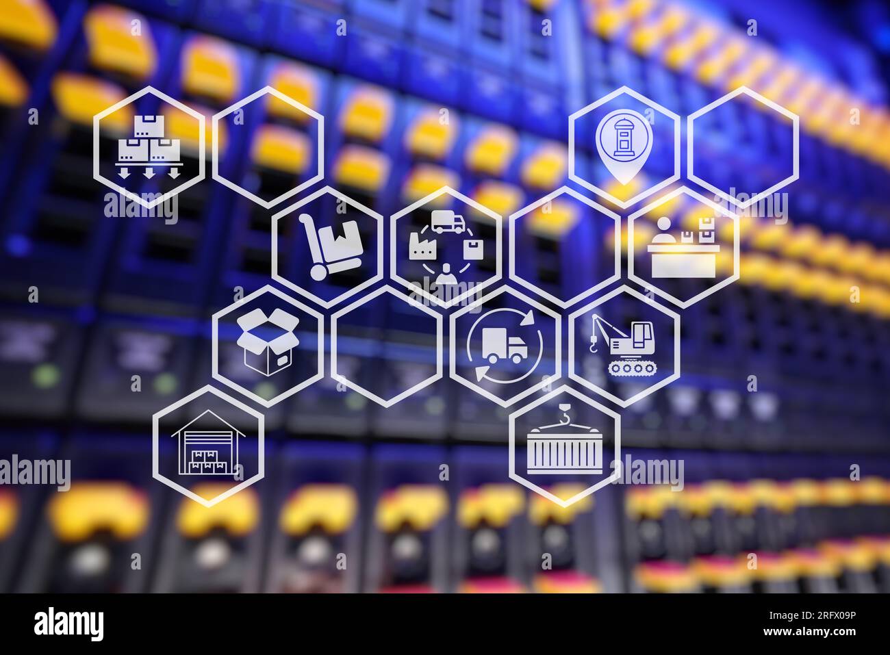 Logistic management concept. The complex process of planning ...
