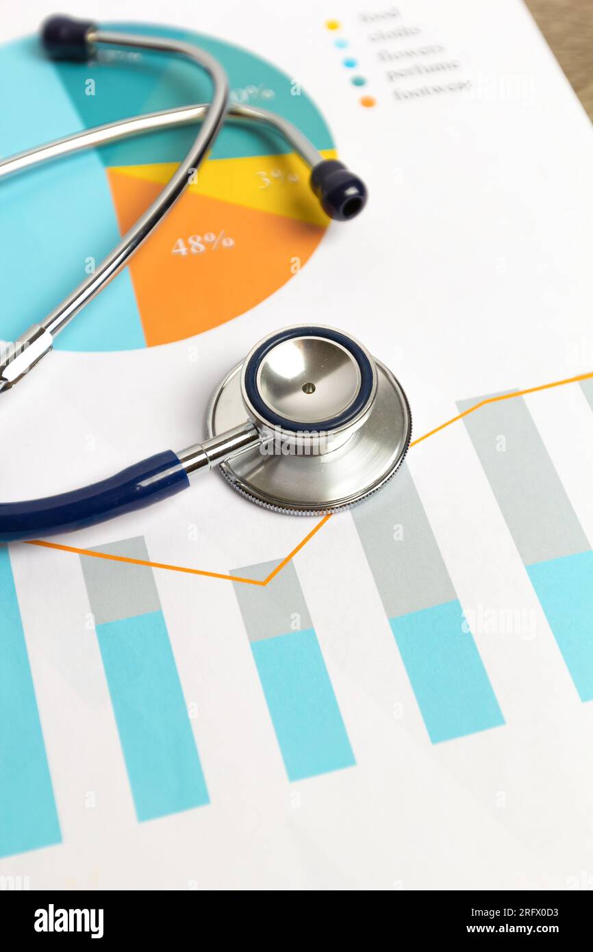 Stethoscope on graph paper hi-res stock photography and images - Alamy