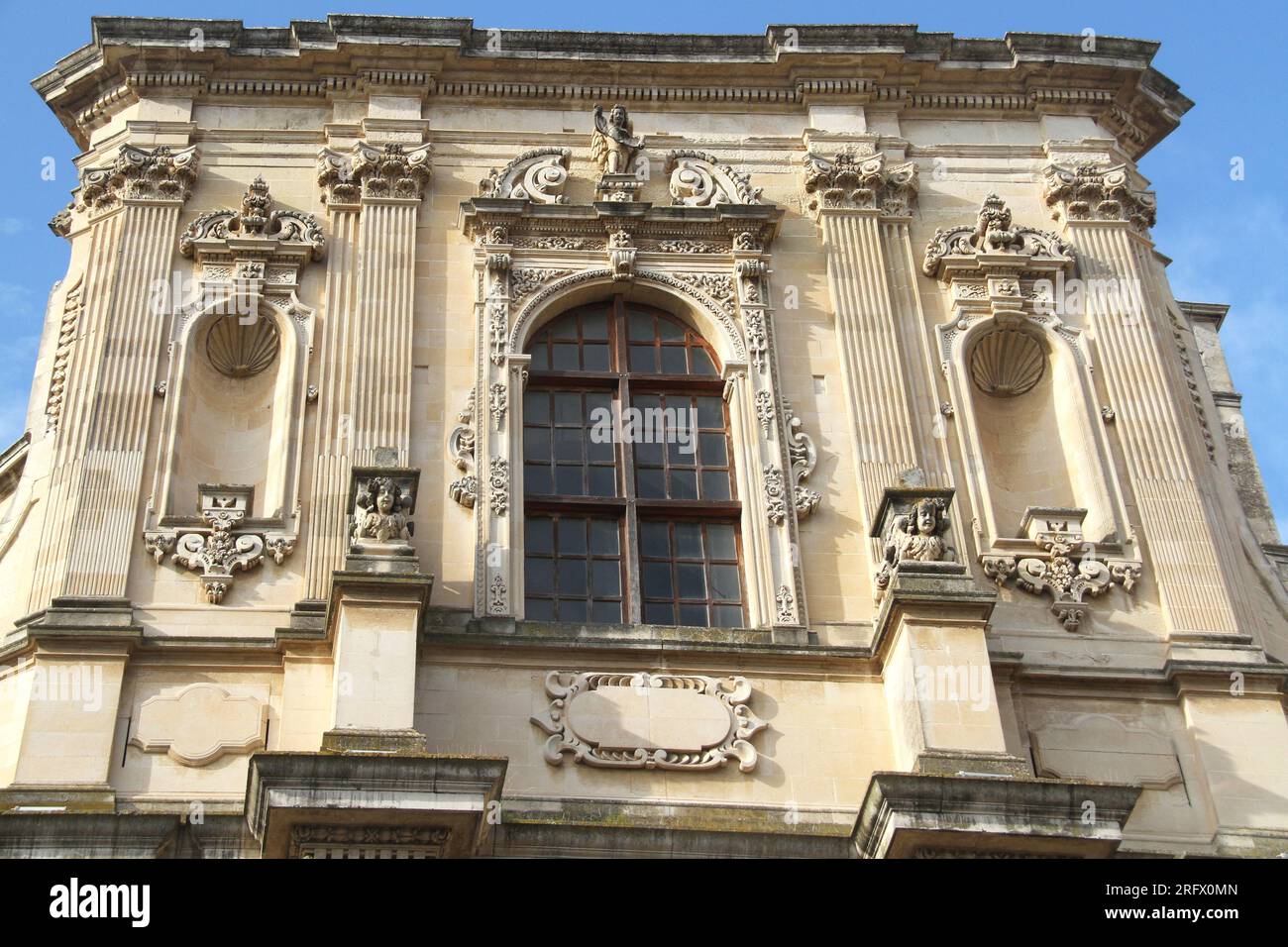 Lecce, Italy. Exterior of the medieval-era Church of St. Claire Stock ...
