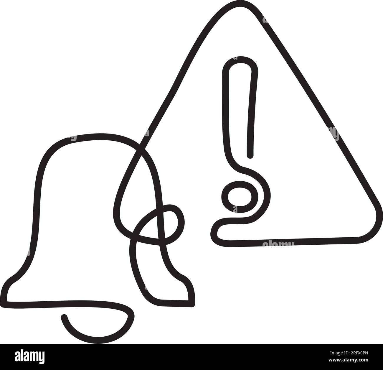 One line continuous cyber Cut Out Stock Images & Pictures - Alamy