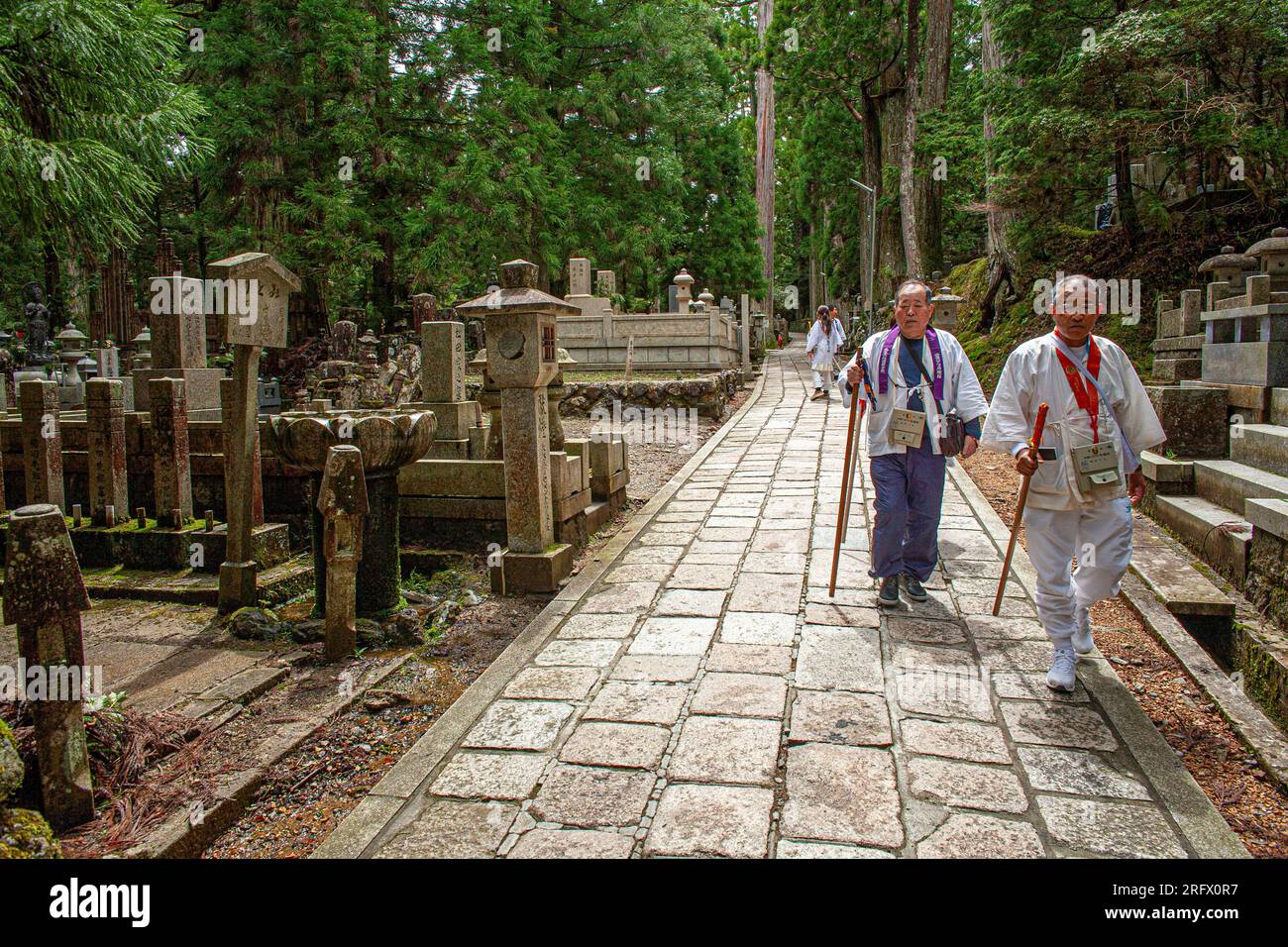 pilgrim at Koyasan, Mount Koya, Japan Stock Photo - Alamy
