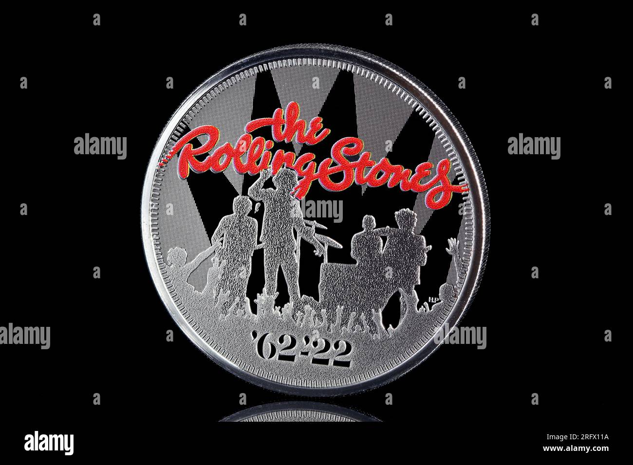 2022 UK £5 coin to commemorate the 60th anniversary of The Rolling ...