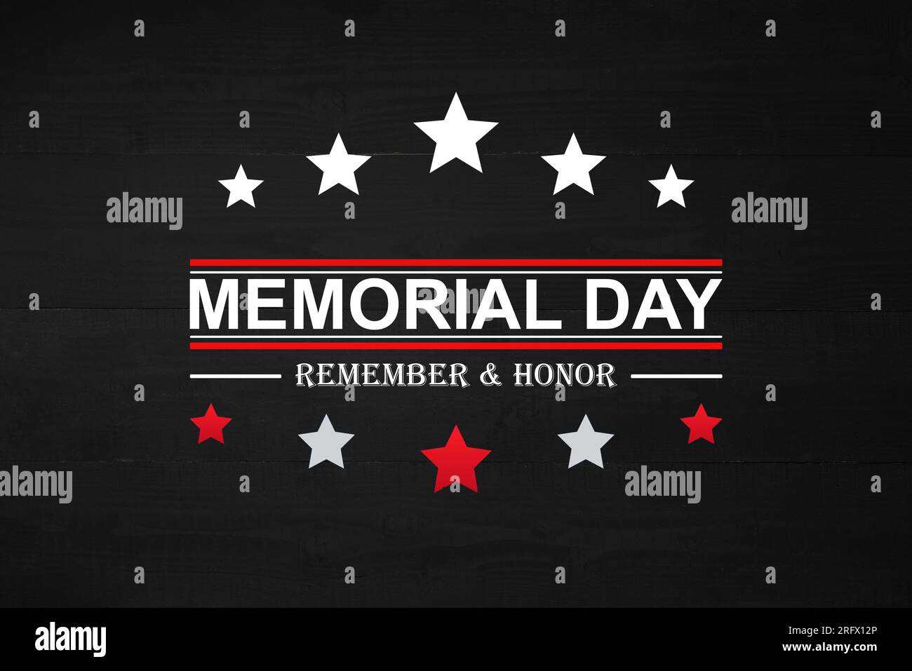 Memorial Day celebration with American Flag. Vintage design. Text ...