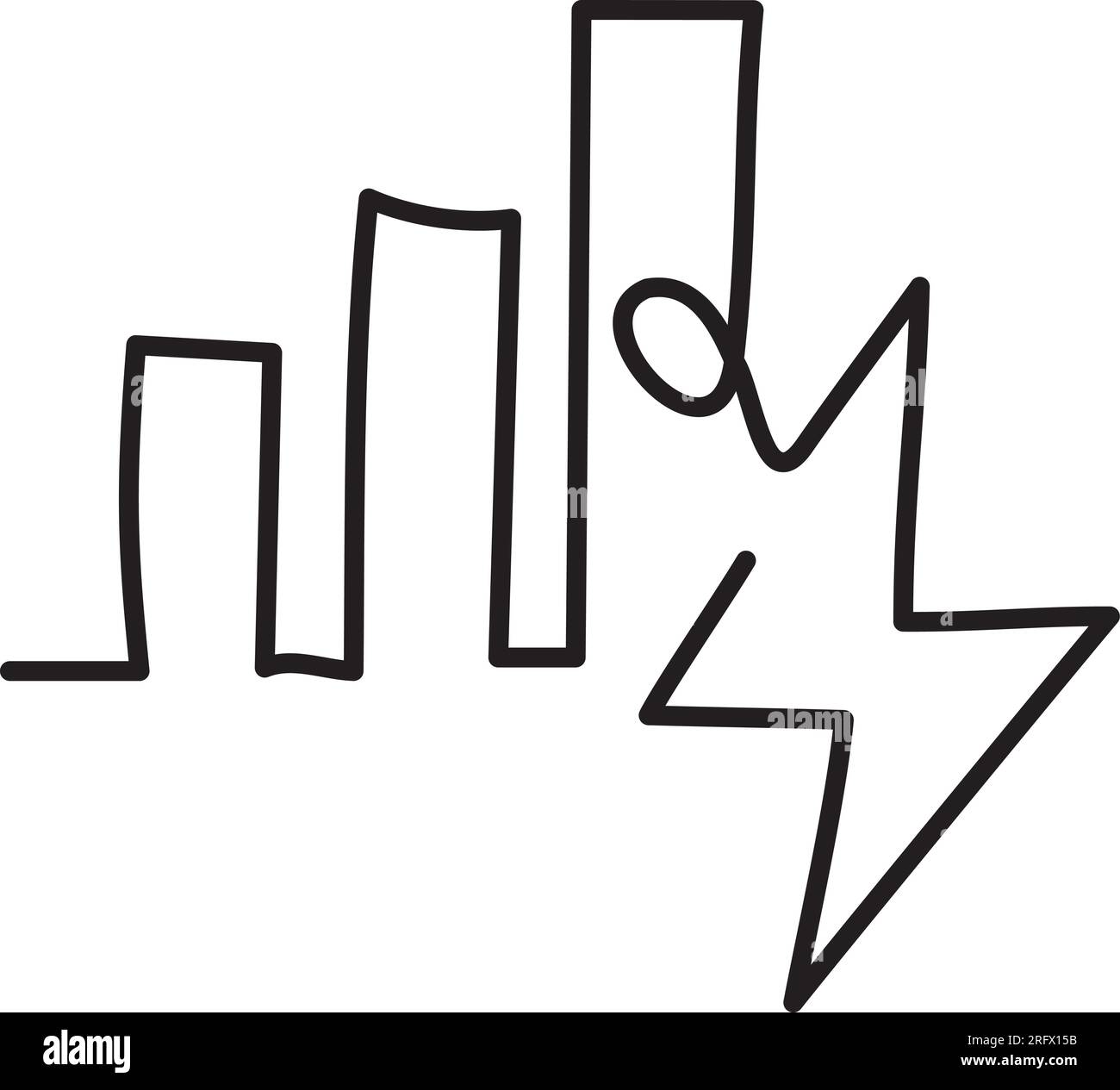 Analytics, chart, consumption icon. Simple one line vector icon Stock ...