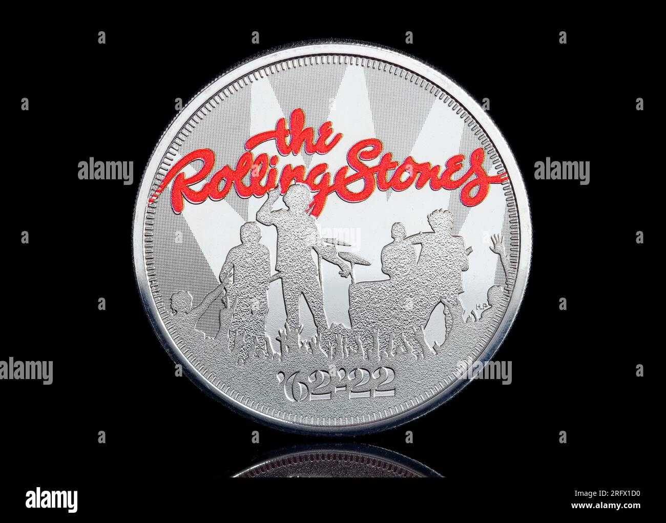 2022 UK £5 coin to commemorate the 60th anniversary of The Rolling ...