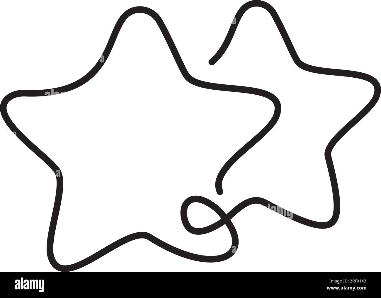 One line star icon, star single line icon. Simple one line vector icon ...