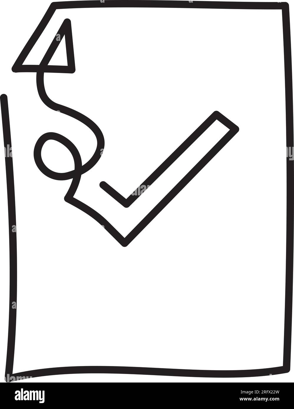 Paper one line icon, yes paper one line icon. Simple one line vector ...