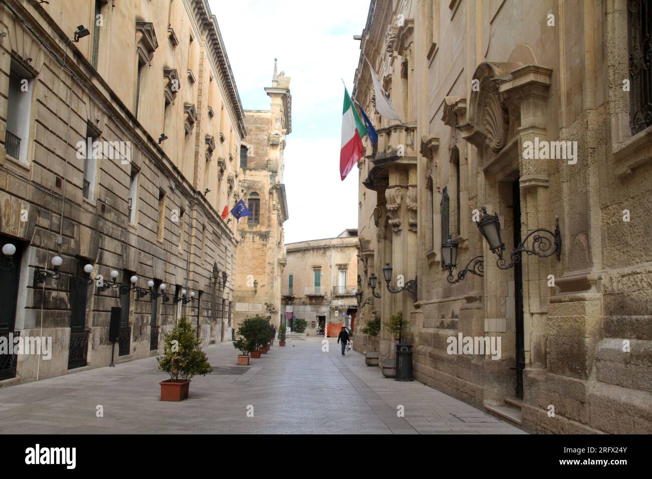 Lecce, Italy. Via Francesco Rubichi in the historical center, with the ...