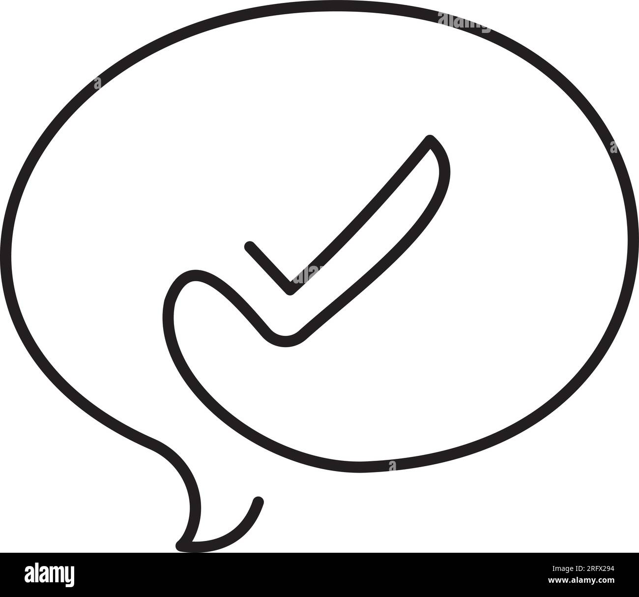 Approved chat linear icon hi-res stock photography and images - Alamy