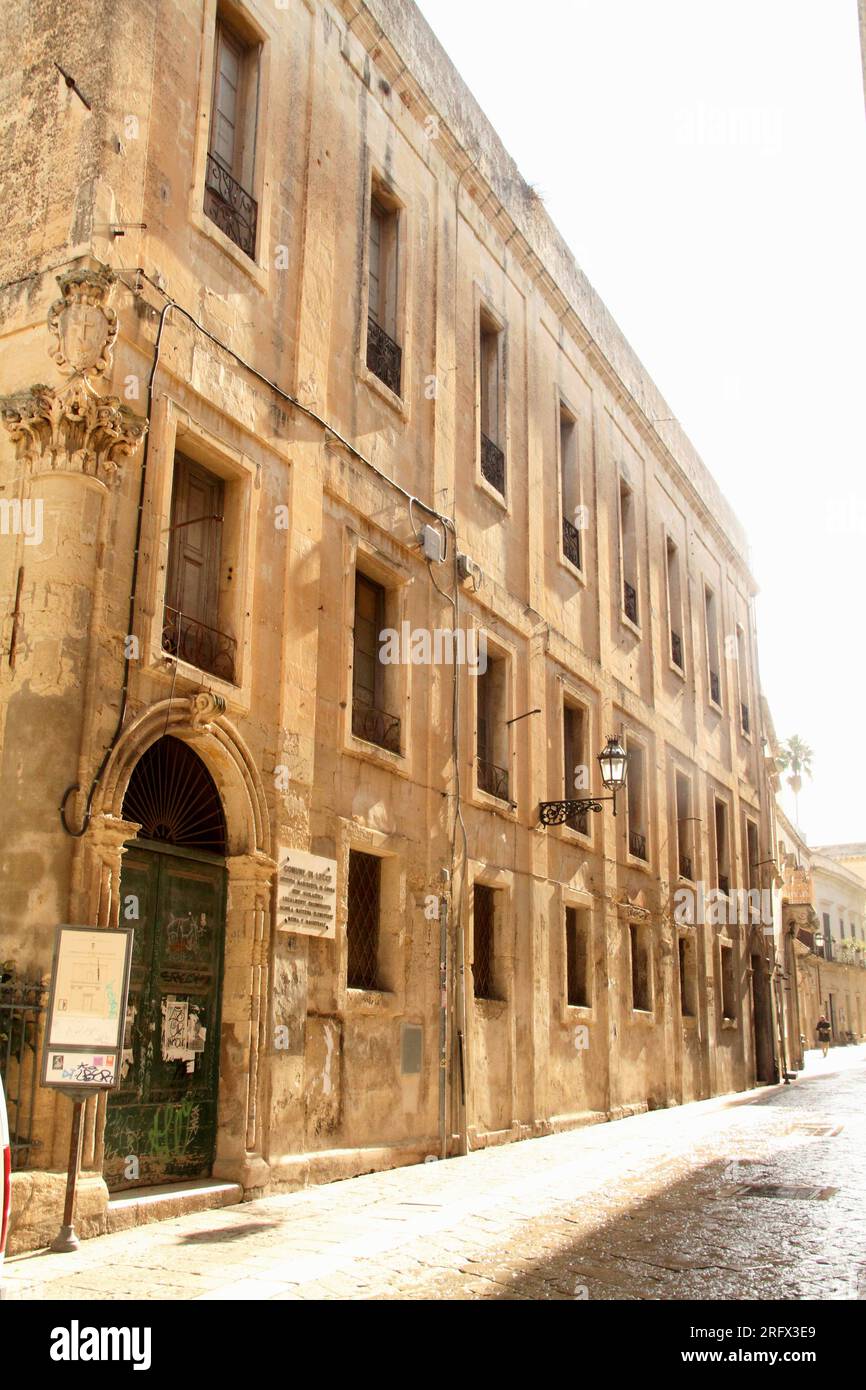 Lecce, Italy. Exterior view of the former Istituto Margherita di Savoia ...