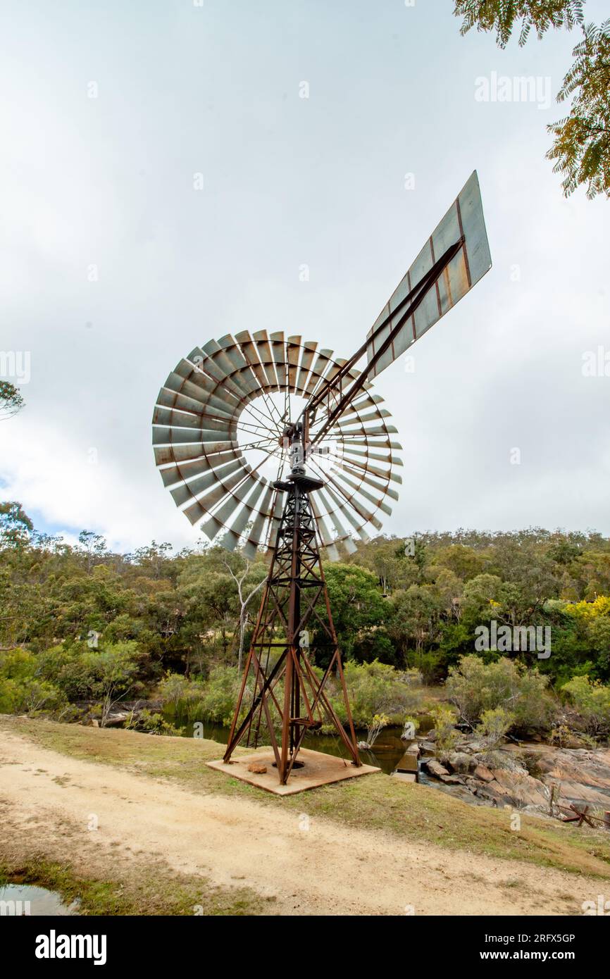 Large Windmill, water pump, Herberton, Australia Stock Photo - Alamy