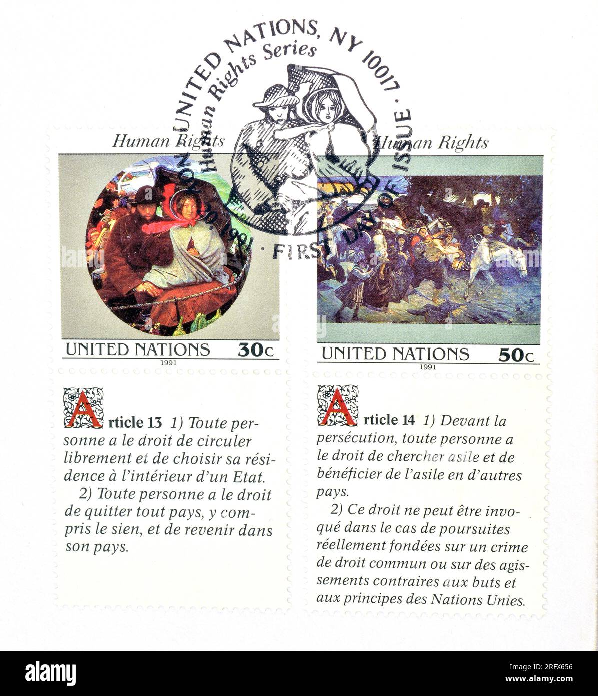 First Day Cover Letter with cancelled postage stamp printed by United ...
