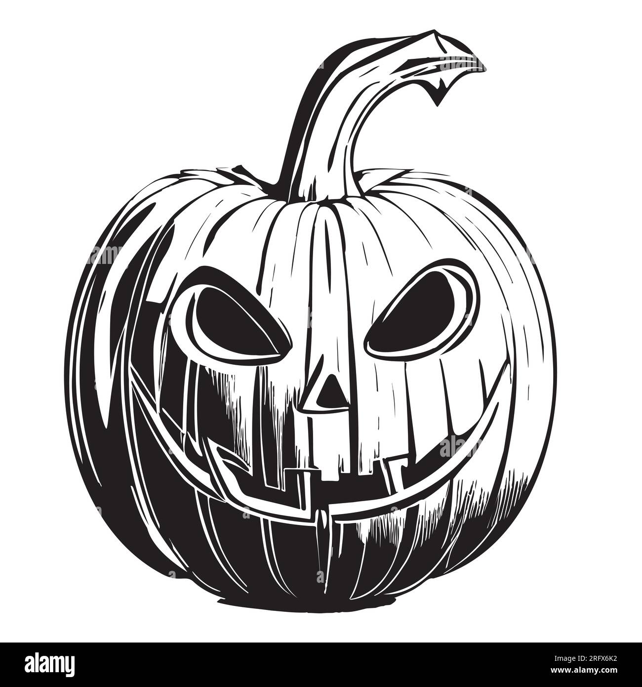 Smiling pumpkin cartoon sketch hand drawn in doodle style illustration ...