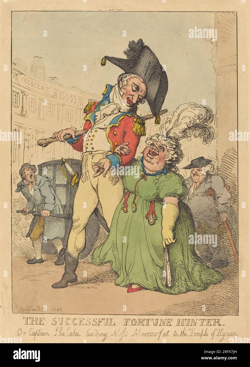 "Thomas Rowlandson, The Successful Fortune Hunter, 1812, hand-colored ...