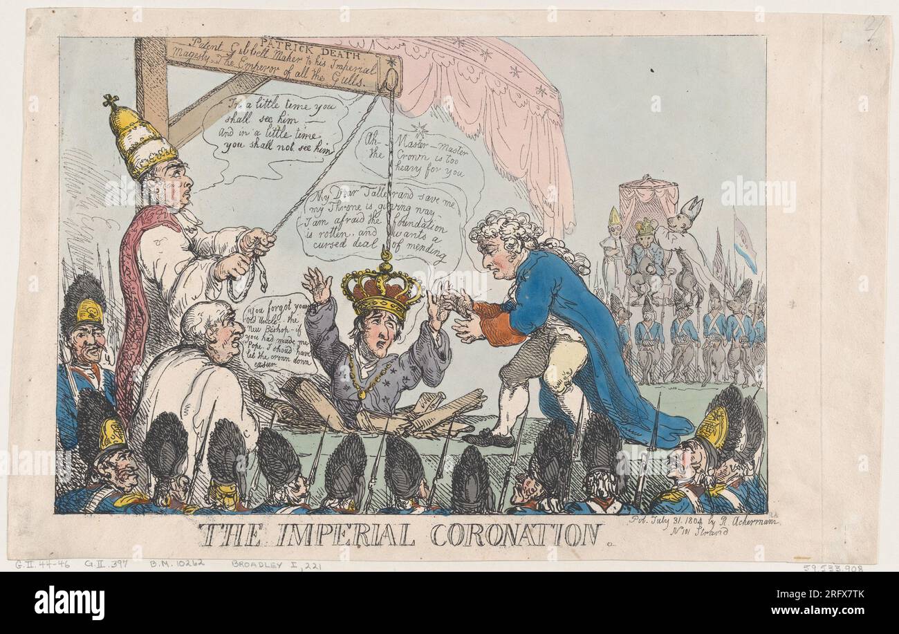 The Imperial Coronation 31 July 1804 by Thomas Rowlandson Stock Photo ...