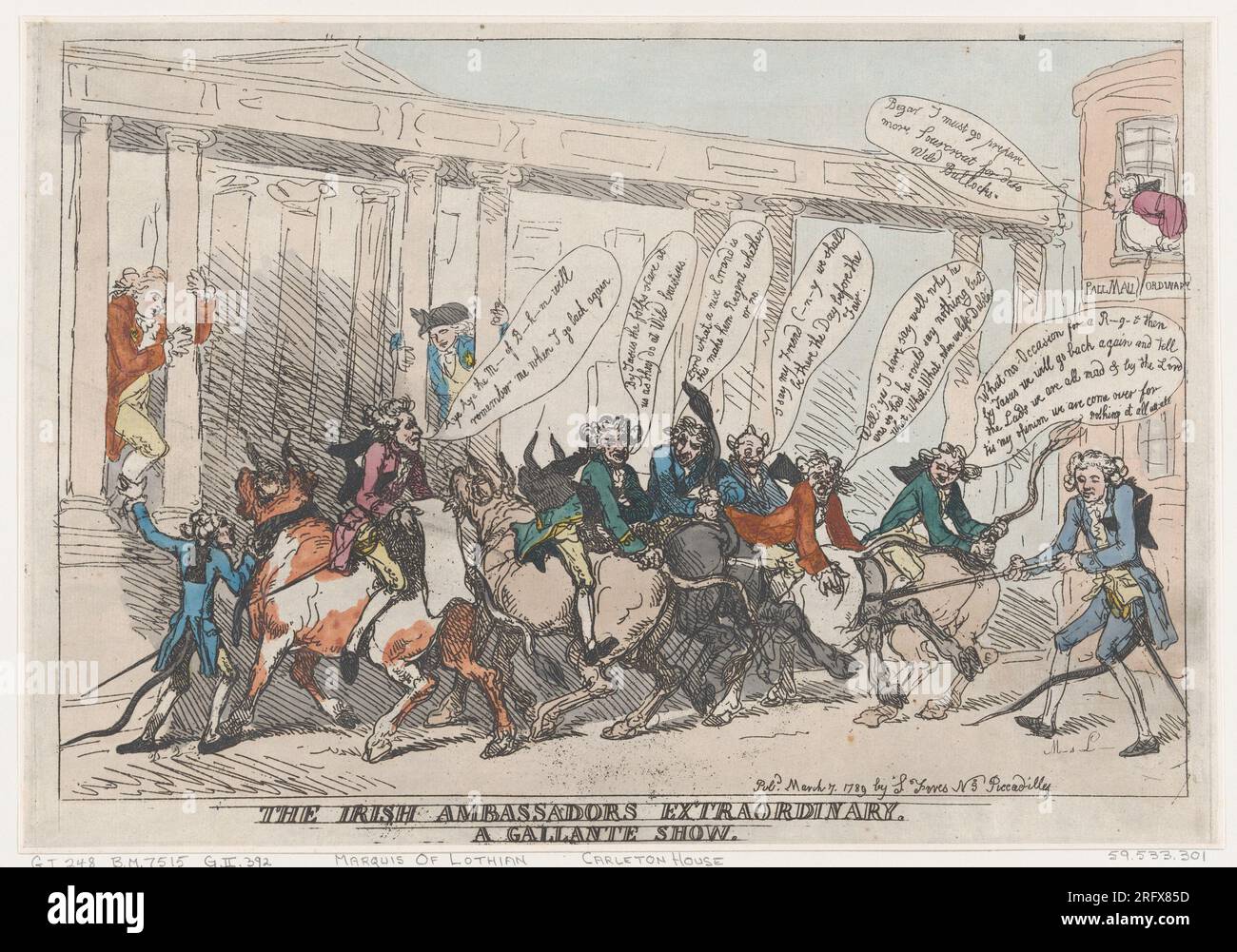The Irish Ambassadors Extraordinary, A Gallante Show 7 March 1789 by ...
