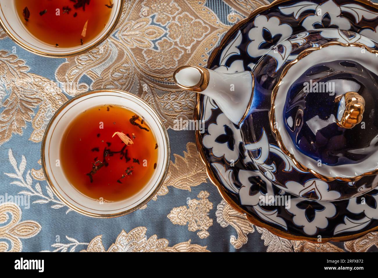 traditional uzbek tea with nuts Stock Photo - Alamy